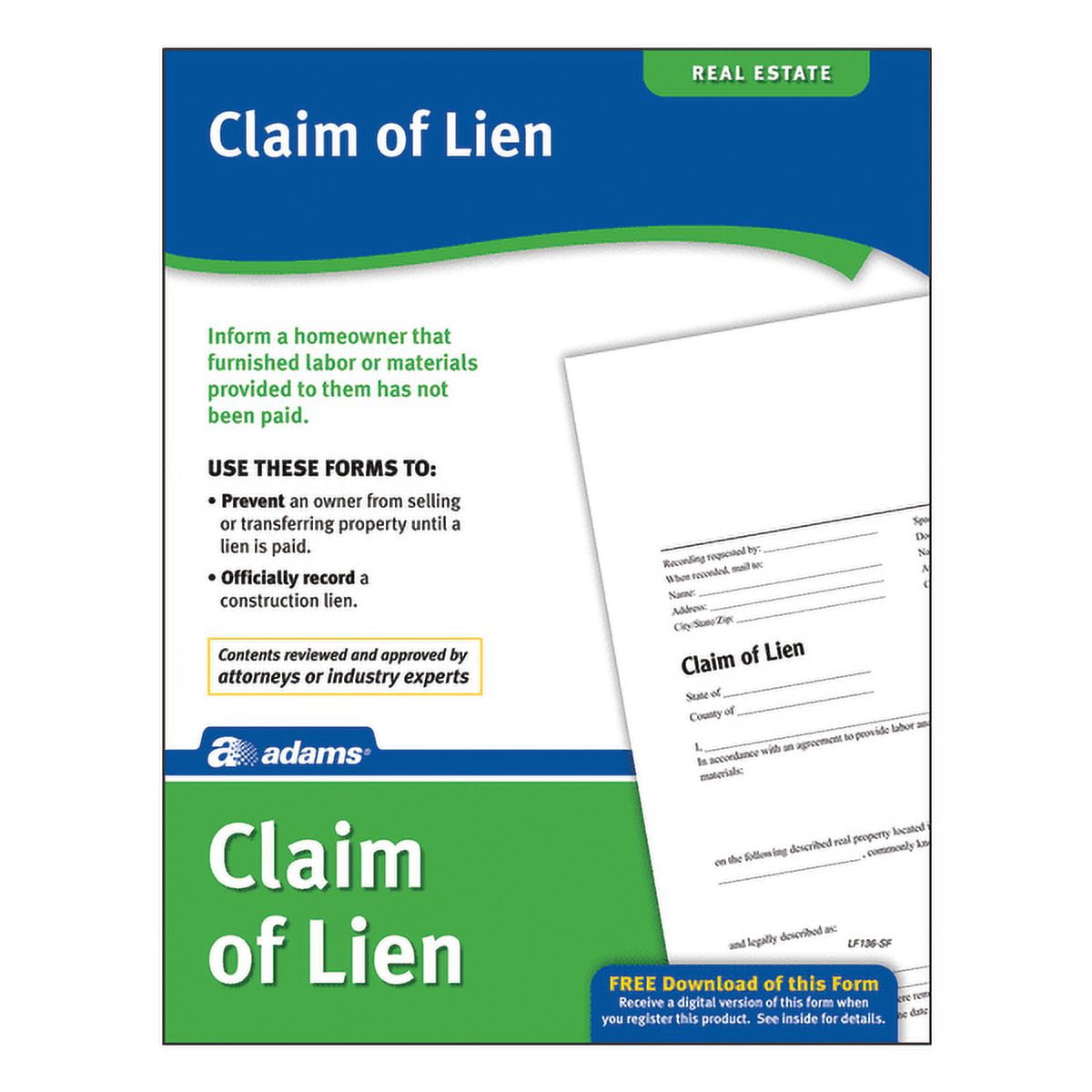 Adams® Claim of Lien - Walmart.com