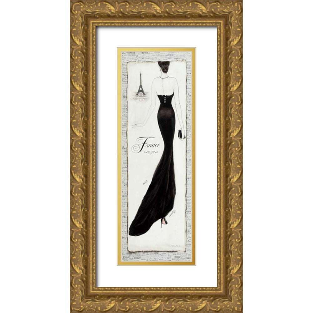 Adams, Emily 11x24 Gold Ornate Wood Framed with Double Matting Museum ...