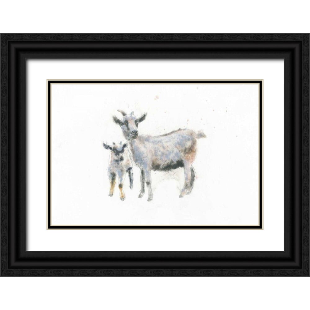 Adams, Emily 14x11 Black Ornate Wood Framed with Double Matting Museum ...