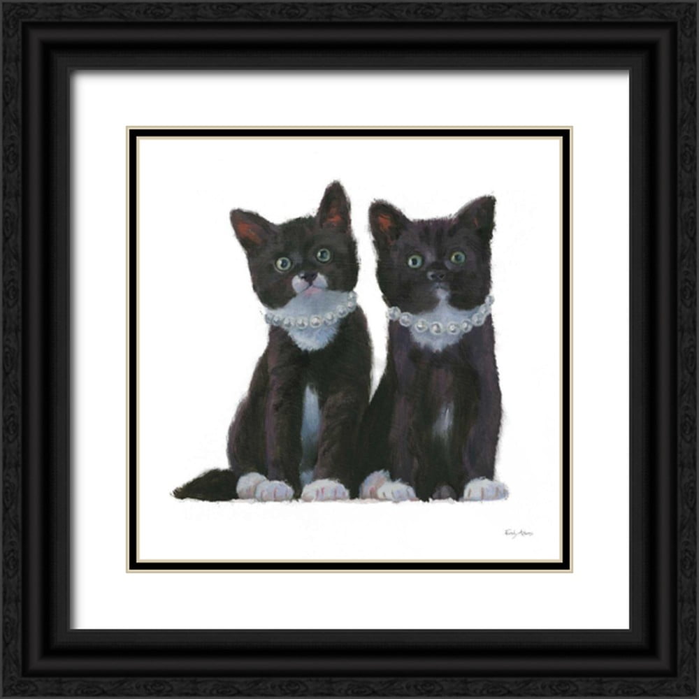Adams, Emily 15x15 Black Ornate Wood Framed with Double Matting Museum ...
