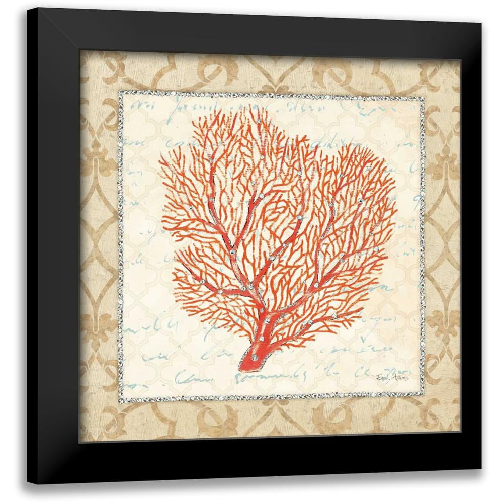 Adams, Emily 20x20 Black Modern Framed Museum Art Print Titled - Coral ...