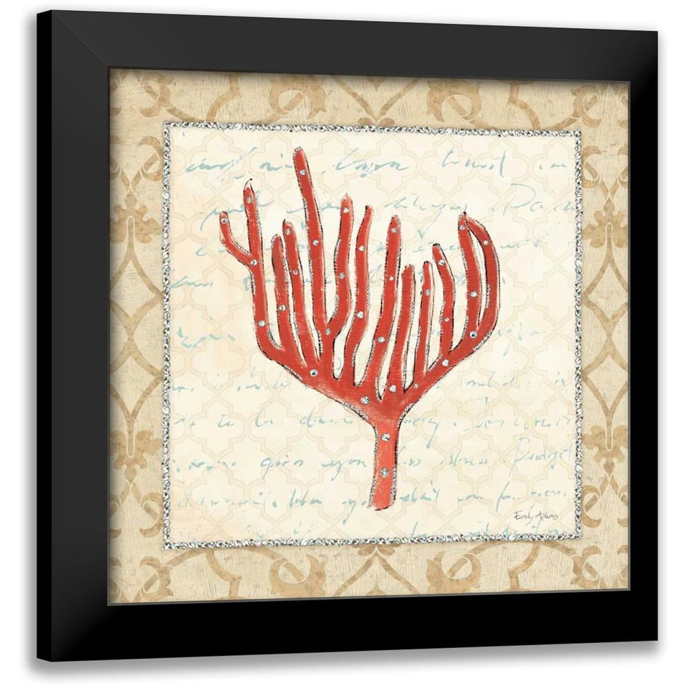 Adams, Emily 20x20 Black Modern Framed Museum Art Print Titled - Coral ...