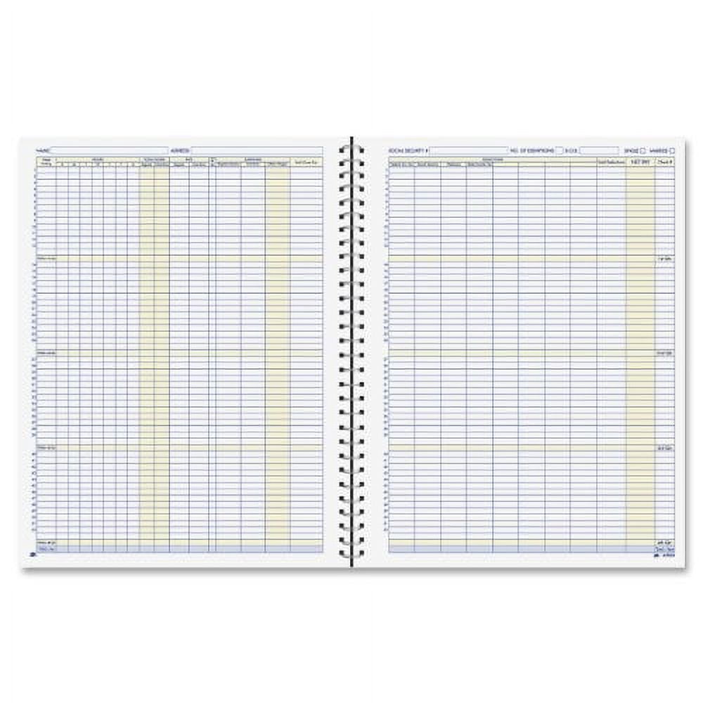 Adams® Employee Payroll Book, 112 Pages, 8 1/2" x 11", Blue Vinyl ...