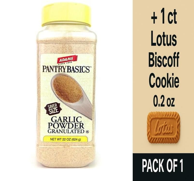 Adams Garlic Powder - 22 oz - Pack of 1 & Lotus Biscoff Cookie - 0.2 Oz ...