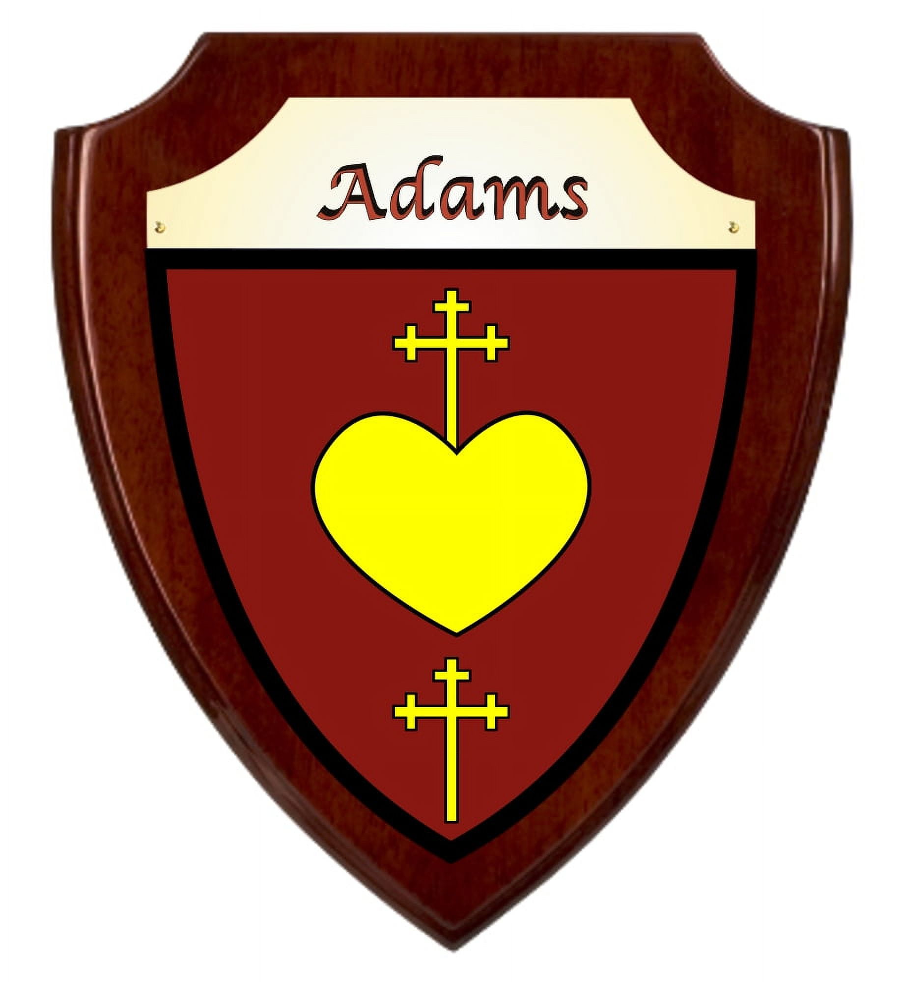 Adams Irish Coat of Arms Shield Plaque - Rosewood Finish - Walmart.com