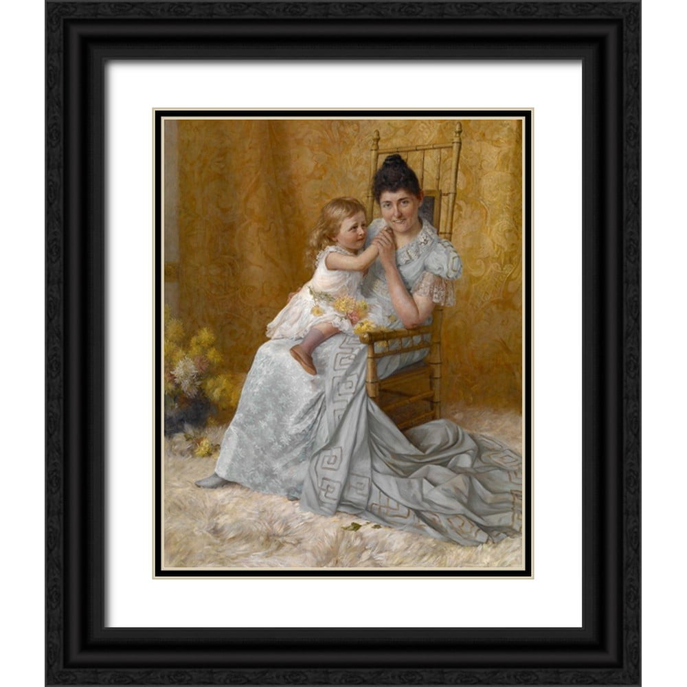 Adams, John Ottis 15x18 Black Ornate Wood Framed with Double Matting ...