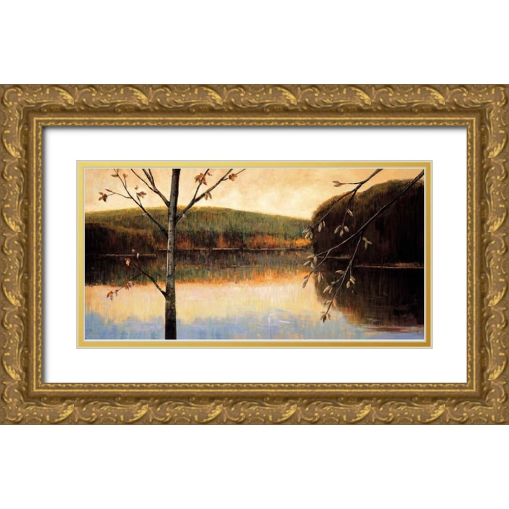Adams, Justin 18x11 Gold Ornate Wood Framed with Double Matting Museum ...