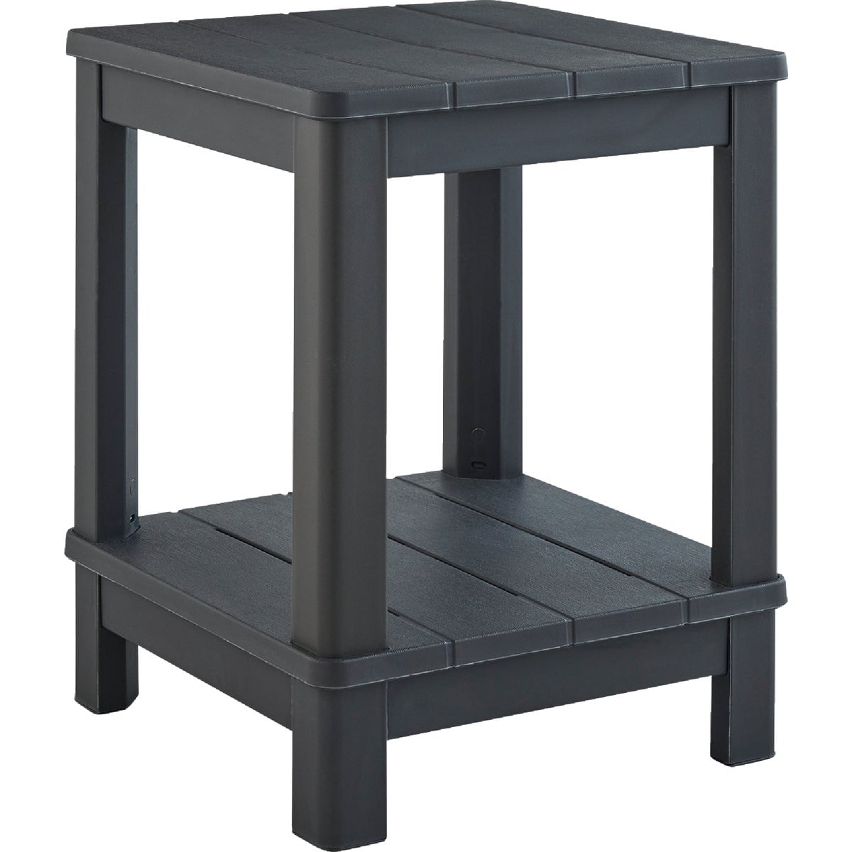 Adams Keter Graphite 16 In. Square Resin Deluxe Side Table 259974 ...