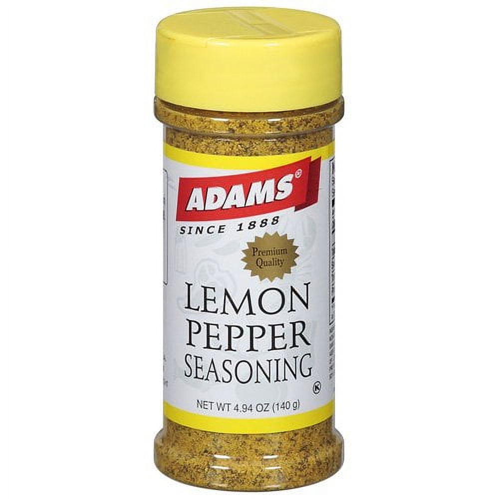 Adams Lemon Pepper Seasoning Spice 4.94 oz Salt Black Pepper Onion ...