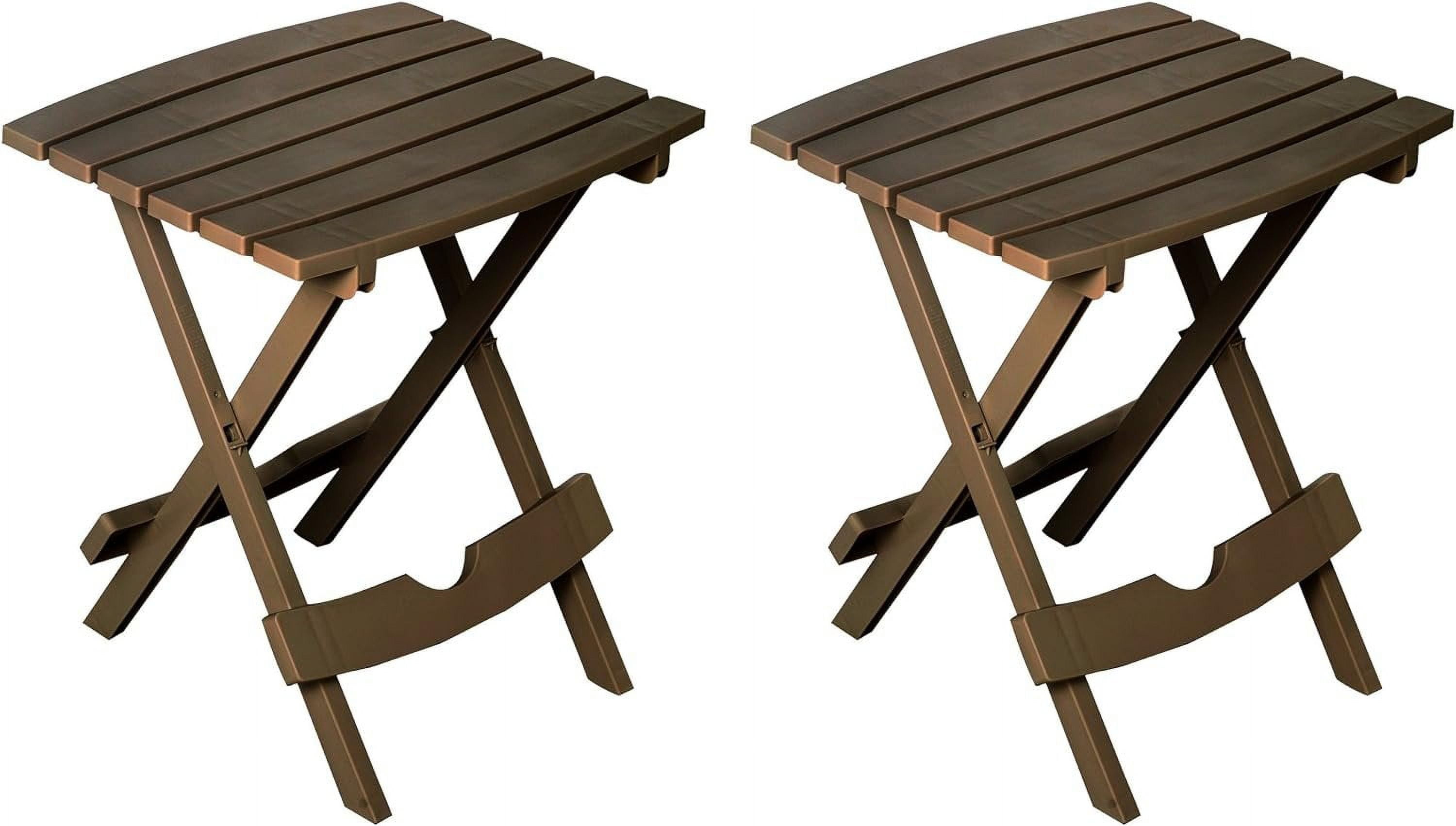 Adams Manufacturing 8500-60-4702 Quik-Fold Side Table, Earth Brown/2 ...