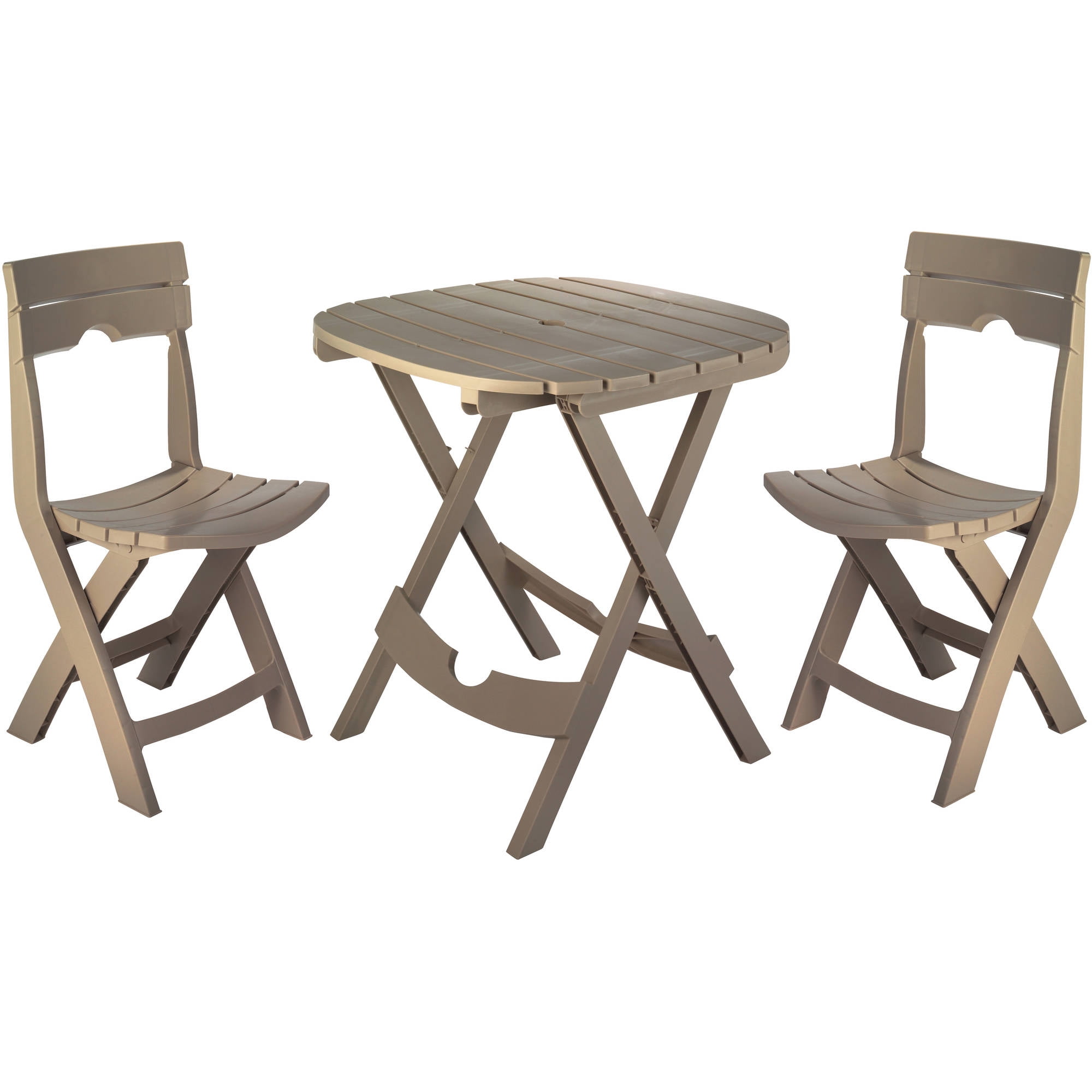 Adams Manufacturing Resin Quik-Fold Cafe Set, Portobello - Walmart.com