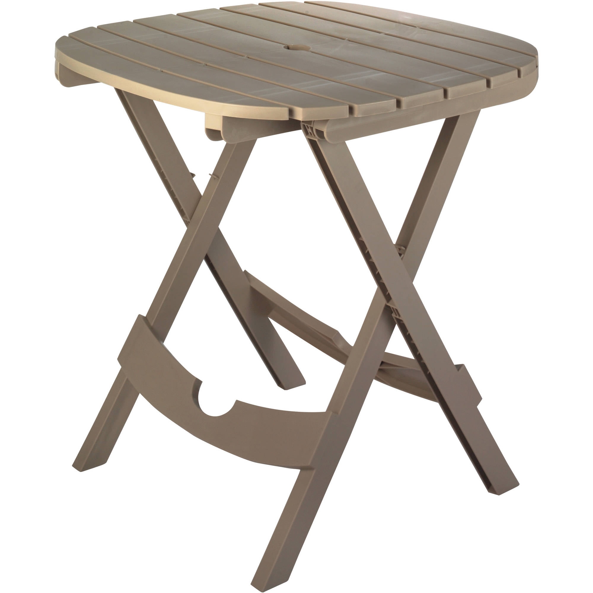 Adams Manufacturing Resin Quik-Fold Cafe Table, Portobello - Walmart.com