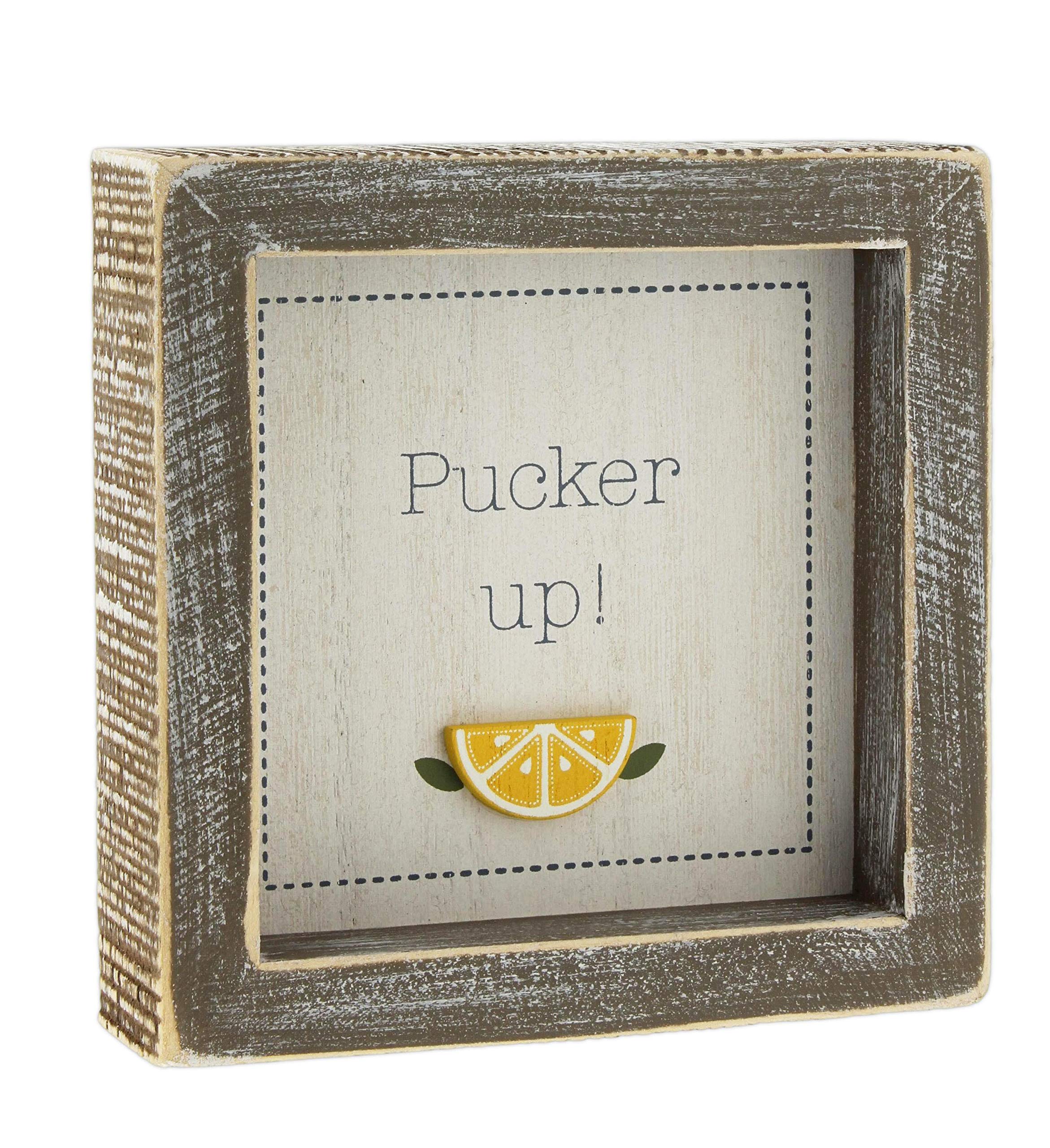 Adams Manufacturing Rustic Wood Box Sign (Pucker Up) - Walmart.com