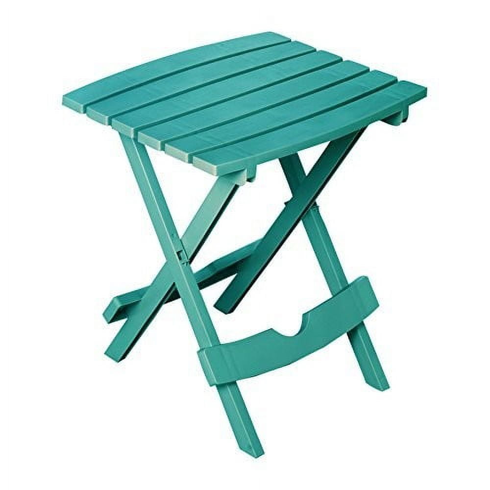 Adams quikfold rectangular red polypropylene classic adirondack folding side table store