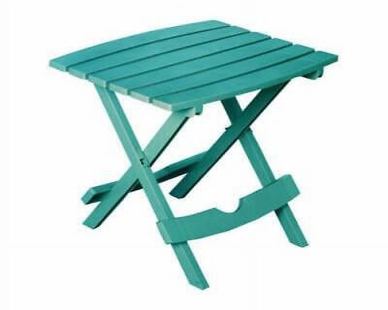 Adams Quik-Fold Teal Rectangular Resin Folding Side Table - Walmart.com