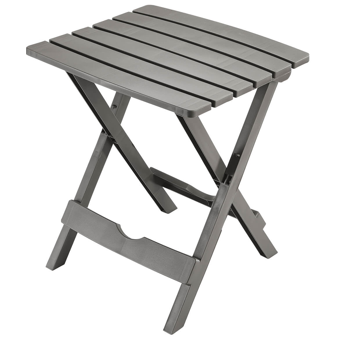 Adams QuikFold Small Plastic Outdoor Folding Side Table, Foldable Patio ...