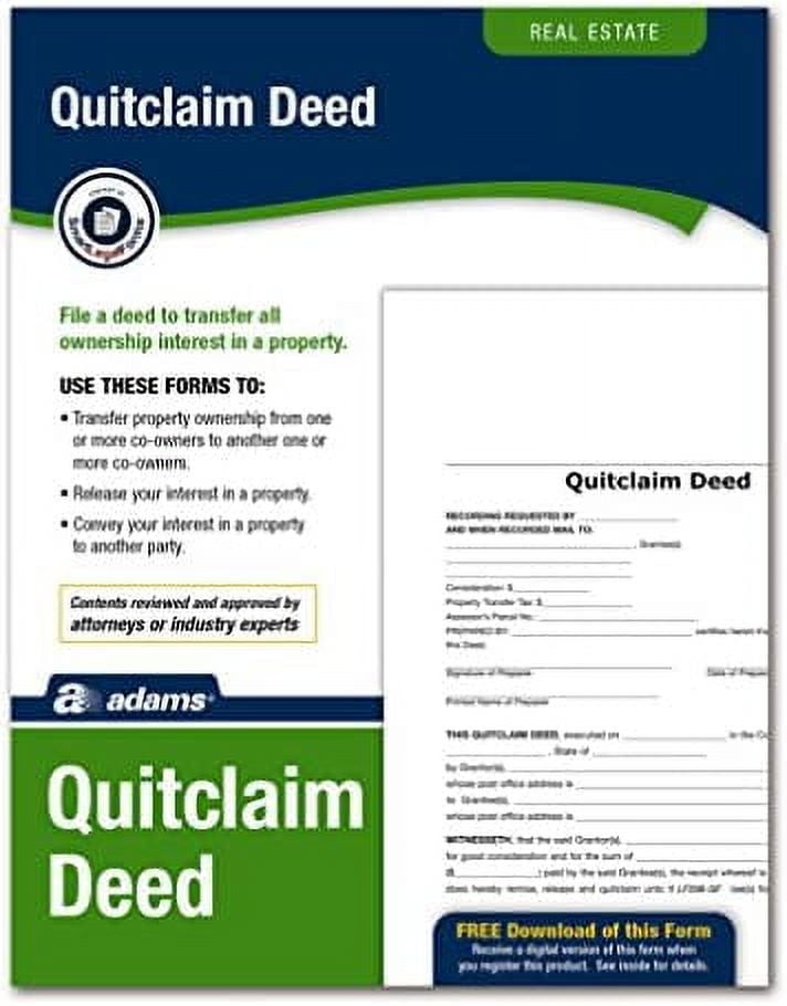 Adams Quitclaim Deed Kit with Instructions - White Philippines | Ubuy