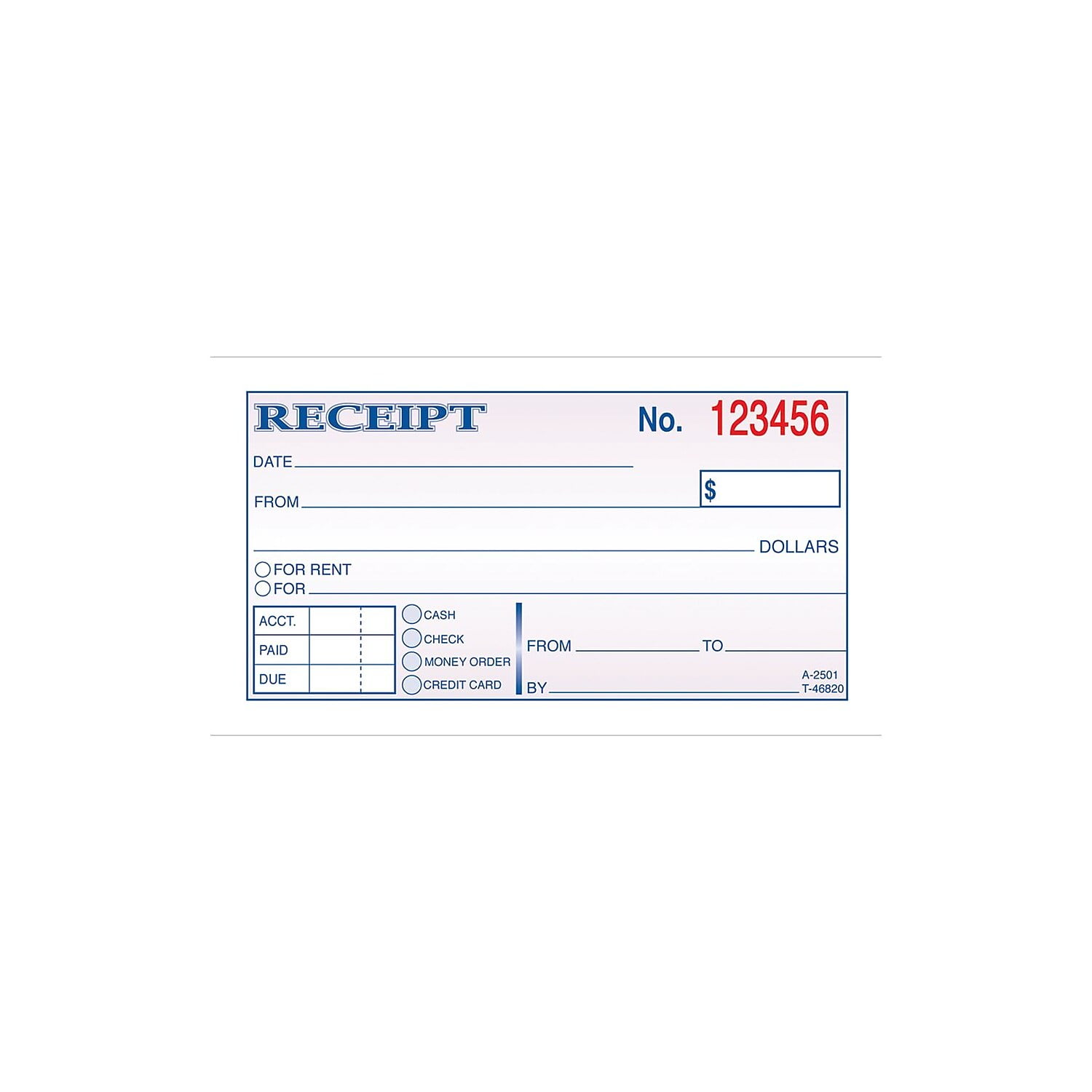 Adams Receipts Book 2.75"L x 5.38"W 50 Sheets/Book 3/Pack (DC2501-3 ...
