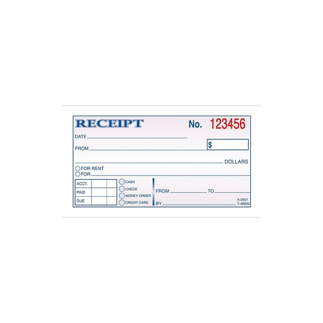 Adams Receipts Book 2.75"L x 5.38"W 50 Sheets/Book 3/Pack (DC2501-3 ...