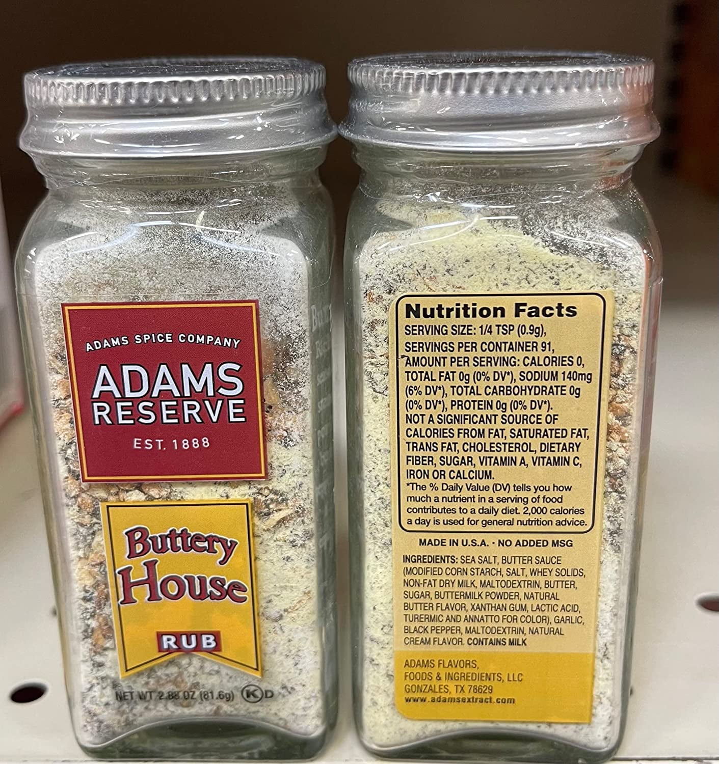 Adams Reserve Buttery House Seasoning. 2.88 oz bundle of 2 with DMC ...