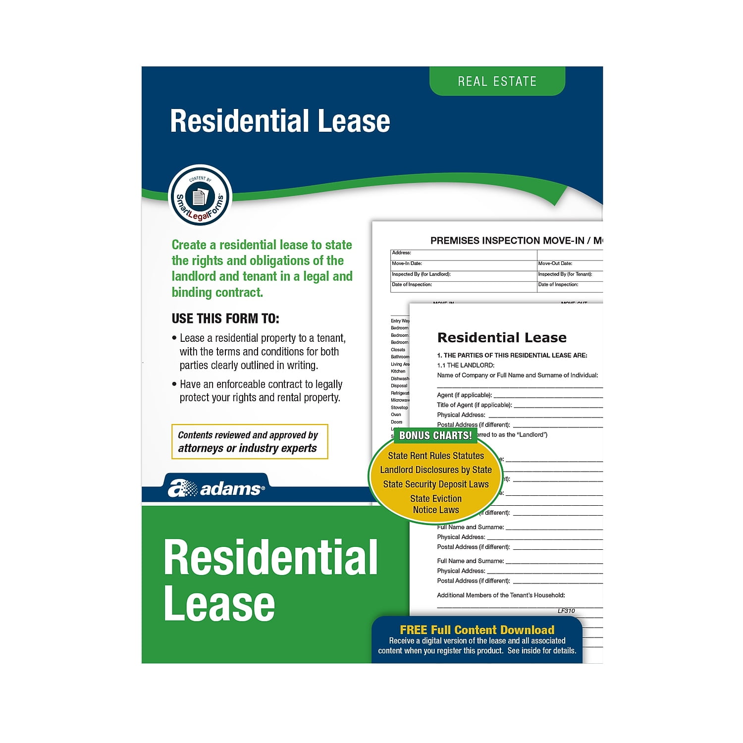 Adams Residential Lease Forms - Legal Reference with Step-by-Step ...