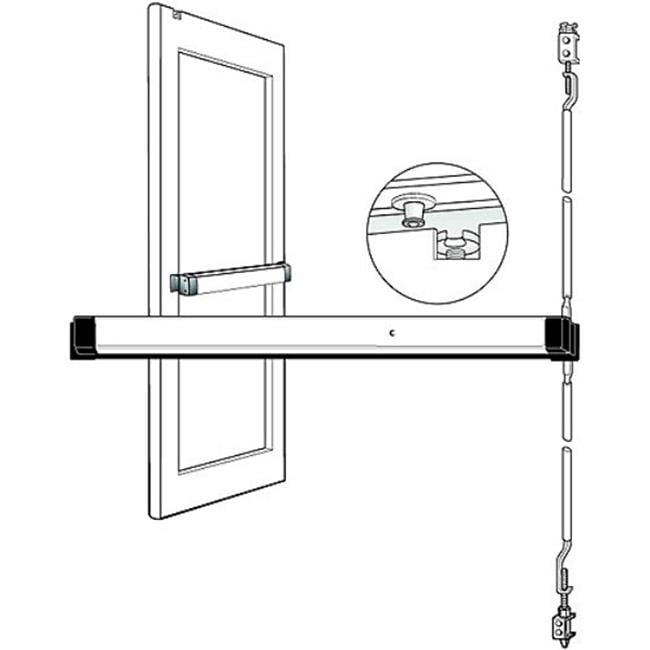 Adams Rite 861142 42 in. Narrow Stile Concealed Vertical Rod Exit ...