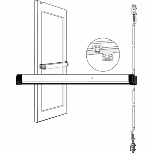 Adams Rite 862236 36 in. Concealed Vertical Rod Device - Dark Bronze ...