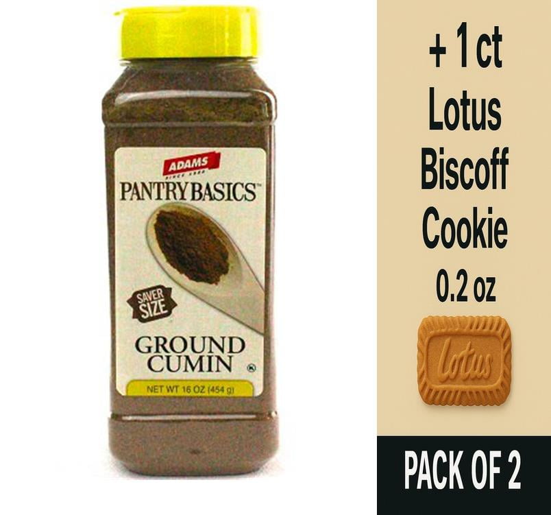 Adams Saver Size Ground Cumin - 16 oz - Pack of 2 & Lotus Biscoff ...