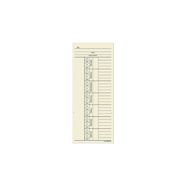 Attendance Time Cards for Professional Business Supplies - Walmart ...