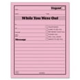 Adams While You Were Out Message Note Record Pads, Pink, 50 Sheets per ...