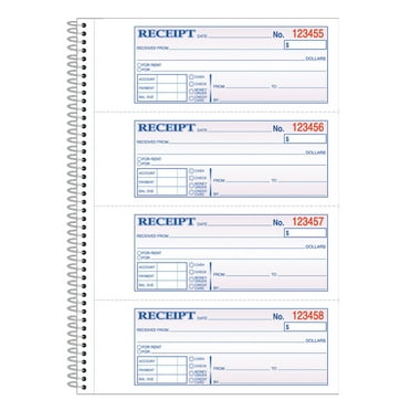 Adams Large Office Money and Rent Receipt Book, 2-Part Carbonless ...