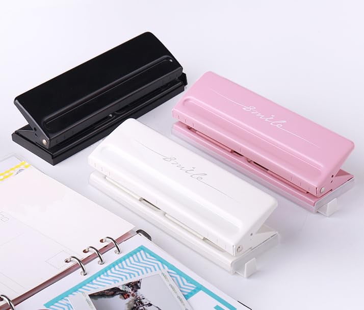 Adan Adjustable 6-Hole Punch Puncher,Suitable for Hole Number A4, A5 ...