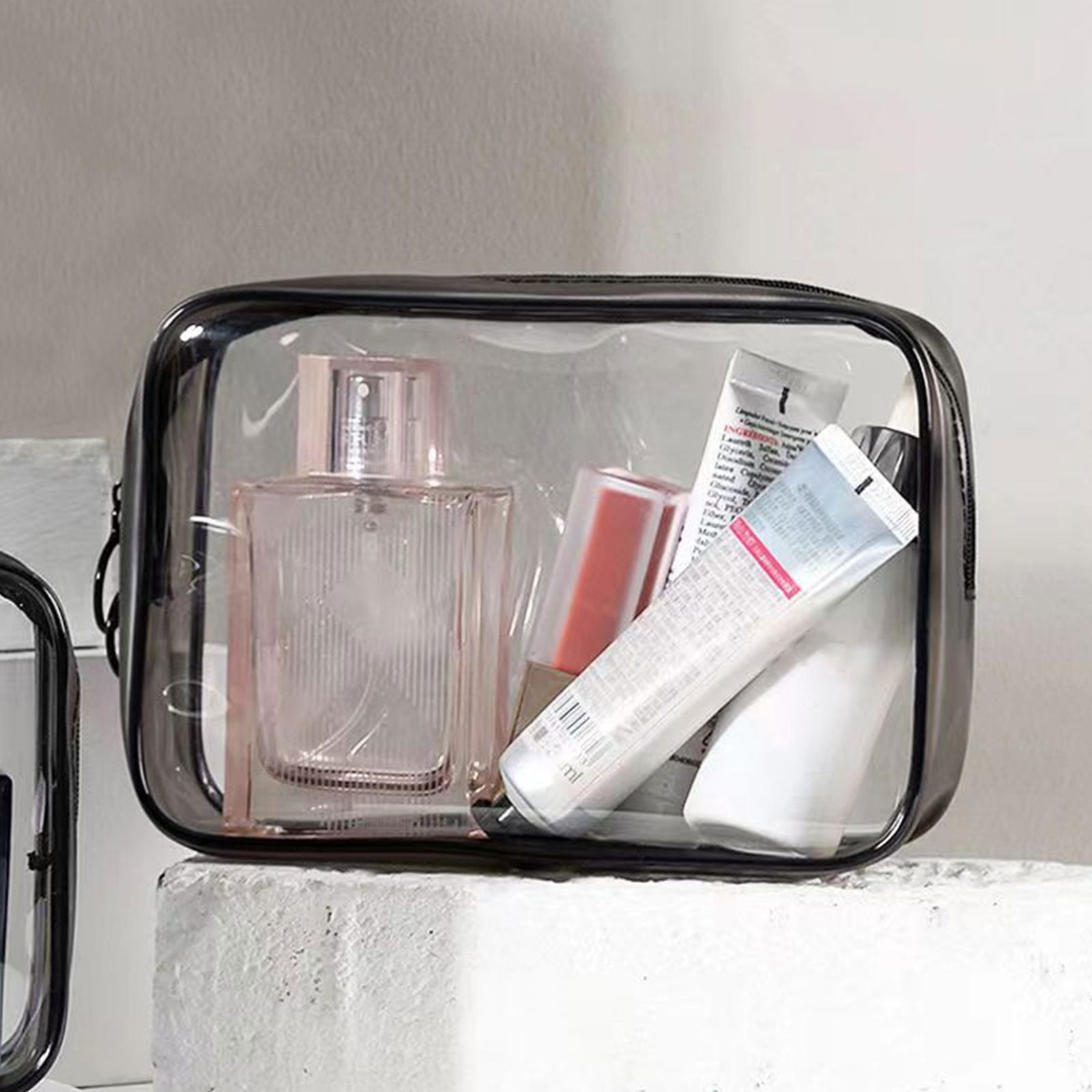 Adapan Clear Pvc Makeup Bag, Toiletry Bag for Travel Size Toiletries ...