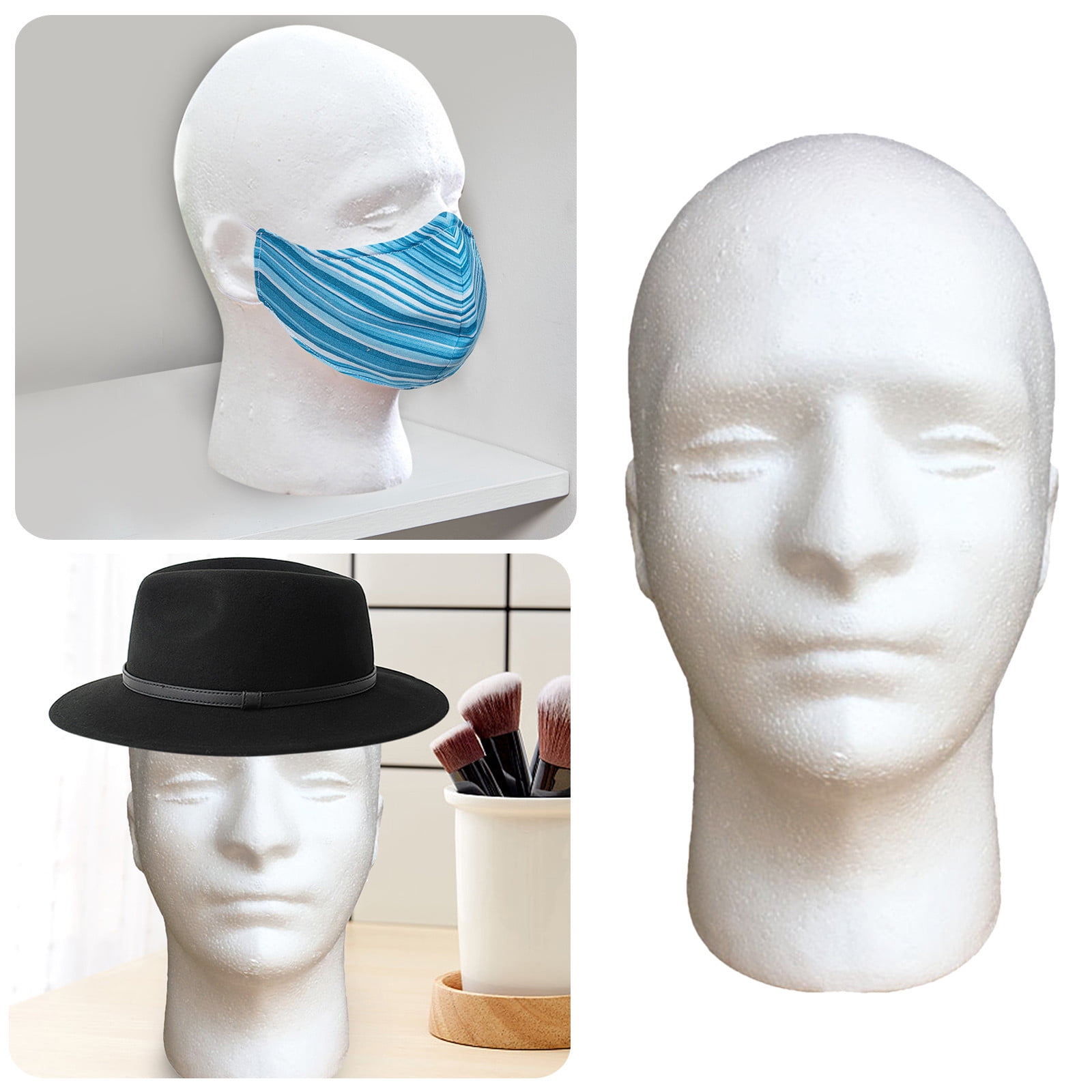 Adapan Foam Mannequin Male Head Pvc,Head Model Wig Hat Display,Male ...
