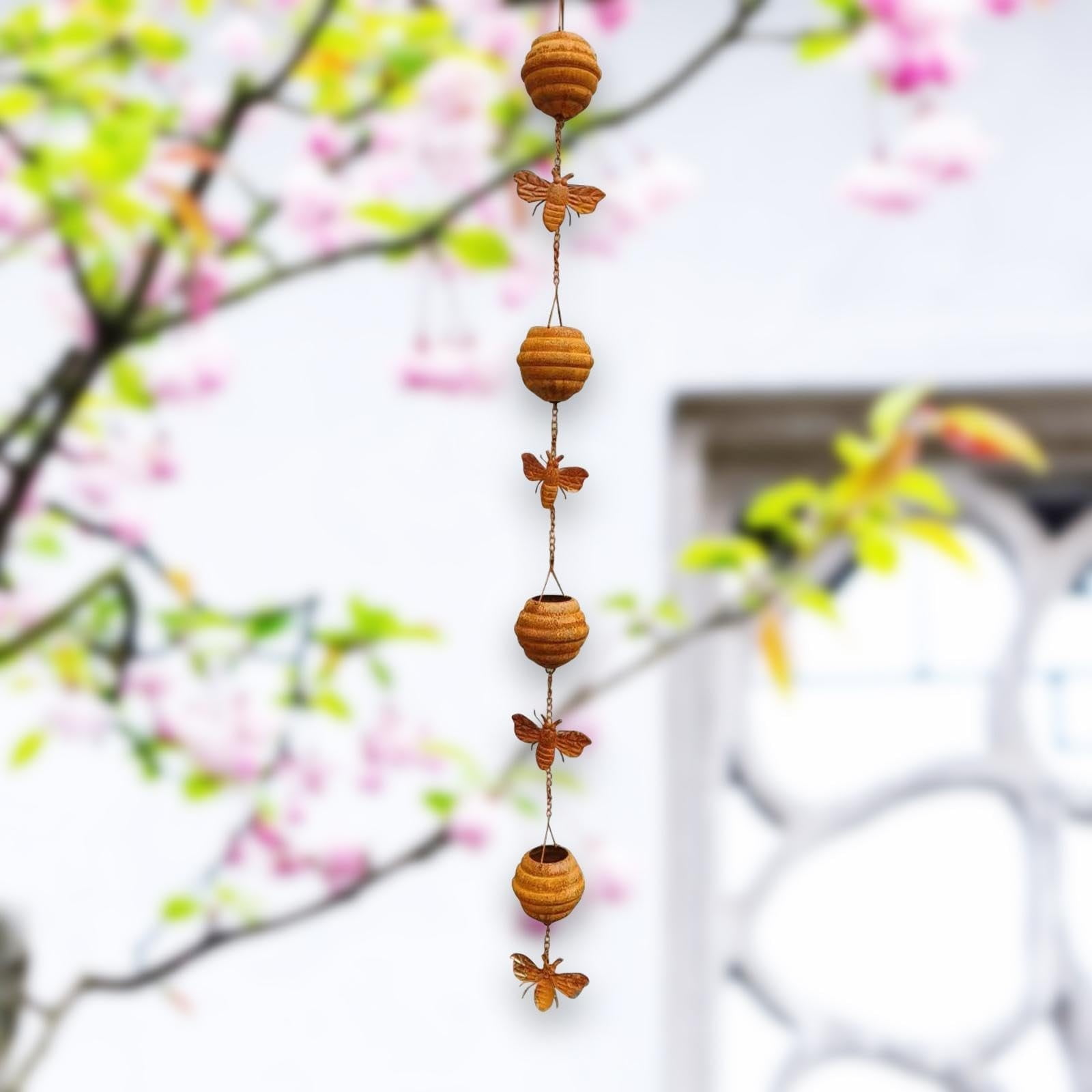 Adapan Rain Chains for Gutters Bee-Shaped,Rain Catcher Chain for ...