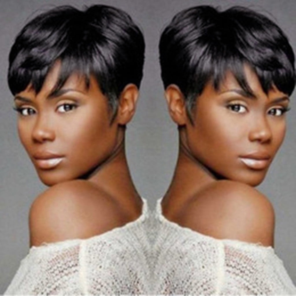 Adapan Short Curly Wig Fashion Women,Pixie Cut Wigs Layered Wavy ...