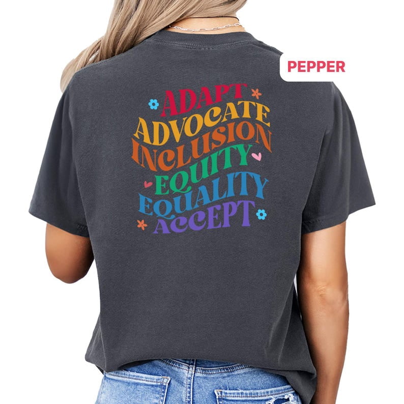 Adapt Advocate Inclusion Equity Equality Accept Shirt Autism Awareness ...