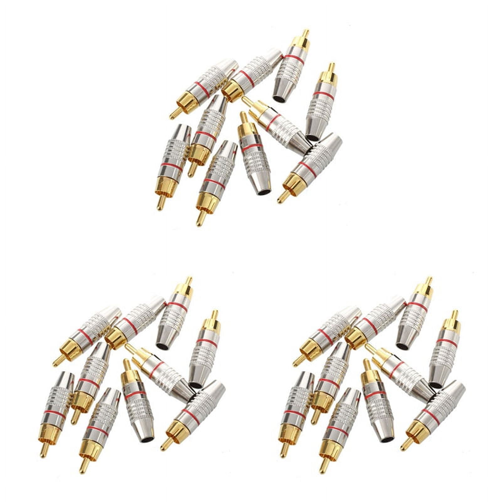 Adapter Audio Coaxial Cable Connector Plug Seamless 30 Pcs,30 x ...