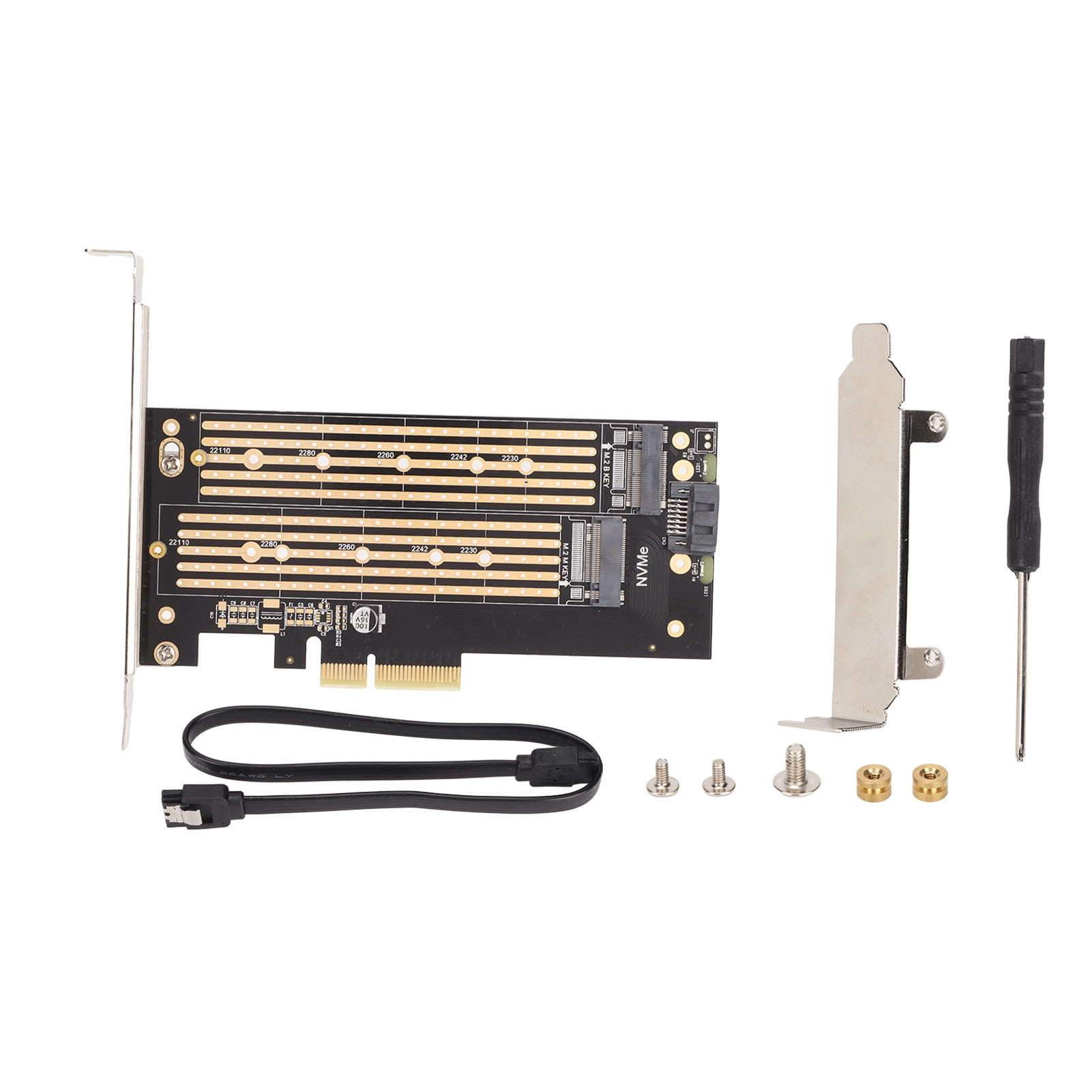 Adapter Card Dual M.2 SSD to PCIE 4X Expansion Card Hard Drive Reader ...