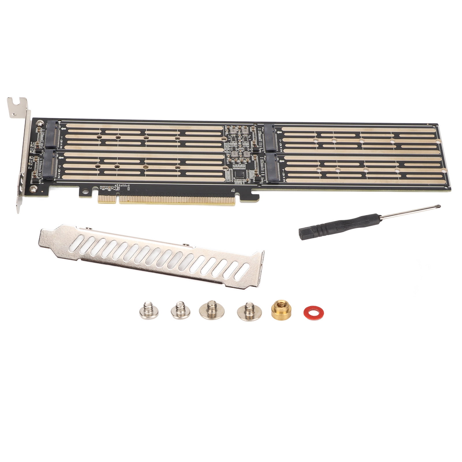 Adapter Card PCI‑E X16 4 Disk Expansion Converter Card with Chassis ...