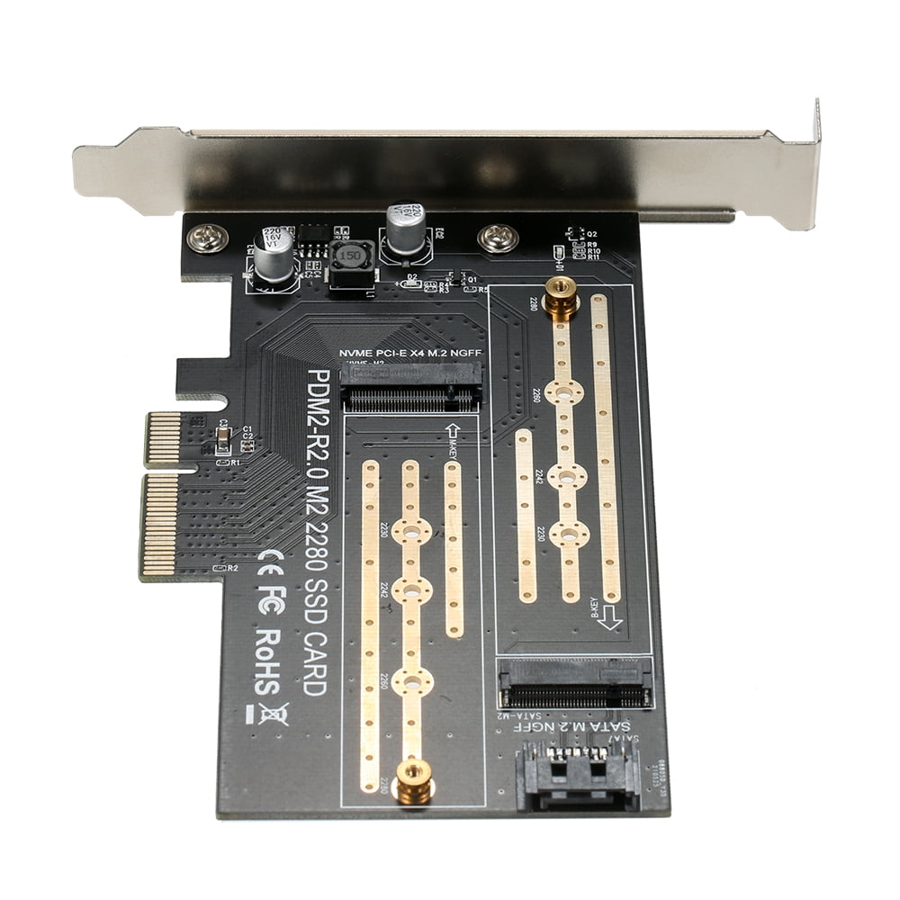 Adapter Card,Pci-e X4 Support Nvme Dual M.2 key key With M.2 key To Pci ...