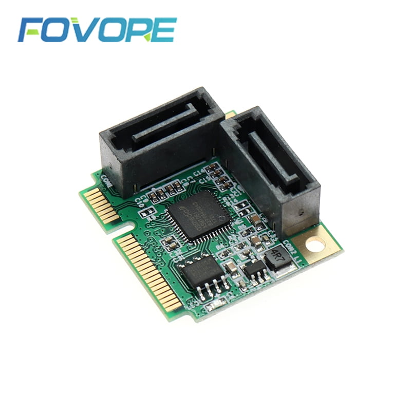 Adapter Card mini PCIe to 2 ports SATA III Converter Card mini PCIe ...