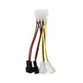 IDE Molex 4-Pin to 4X 3-Pin TX3 for Case Cooling Fan Power Adapter ...