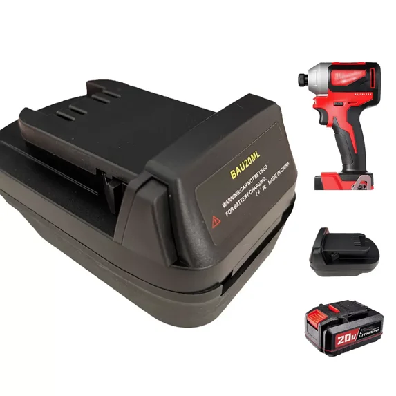 Adapter For Bauer 20v Li-ion Battery Convert to for Milwaukee 18v ...