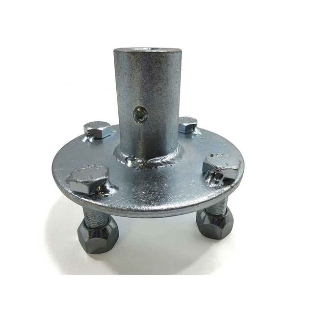 Adapter Hub, Zinc Plated Steel, 4 Bolt With 1/4" Keyway For 3/4" Live ...