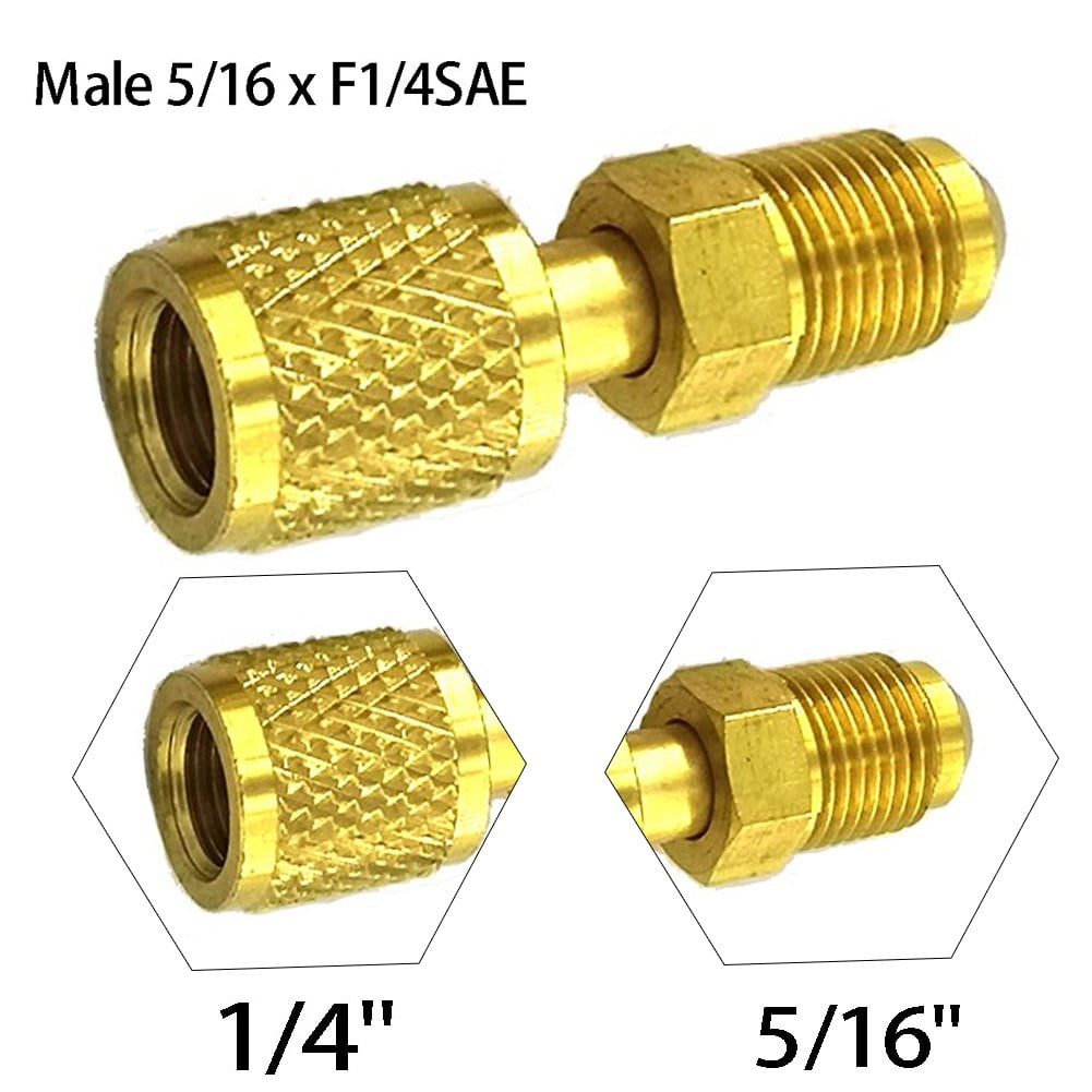 Adapter Male 5/16 X F1/4 Sae For Air Conditioning S R32 R410A - Walmart.com