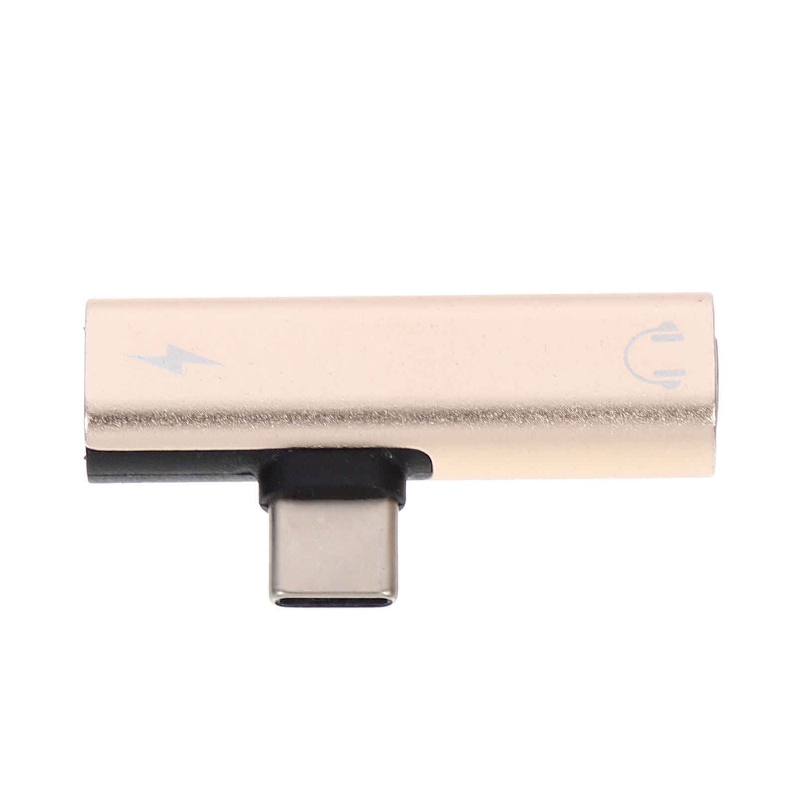 Adapter Type- C Charging Adapters Headphone Splitter Golden - Walmart.com