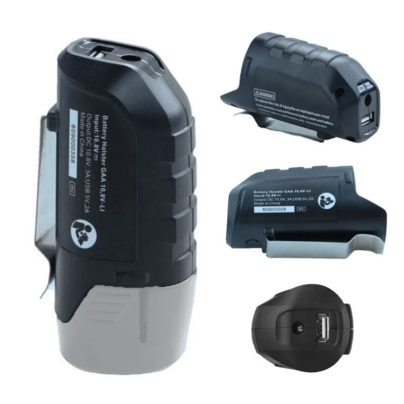 Adapter for Bosch 10.8V 12V Li-ion Battery BHB120 USB Power Connector ...