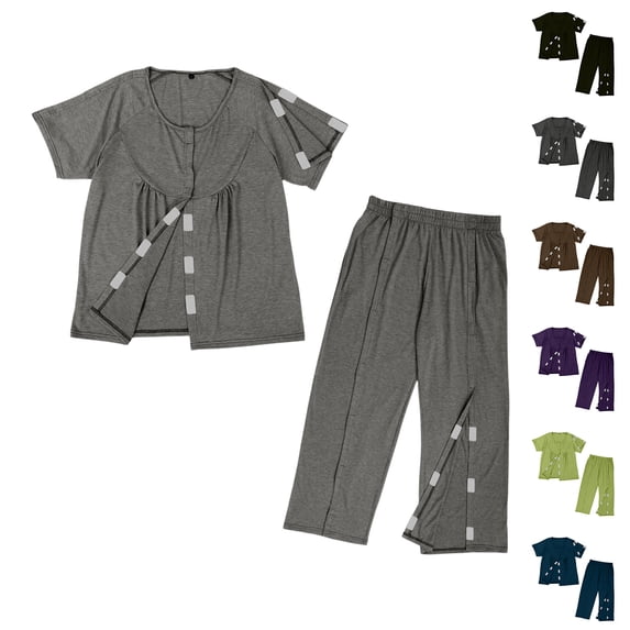 Adaptive Clothing Set with Side Snaps for Bedridden Patients - Unisex ...