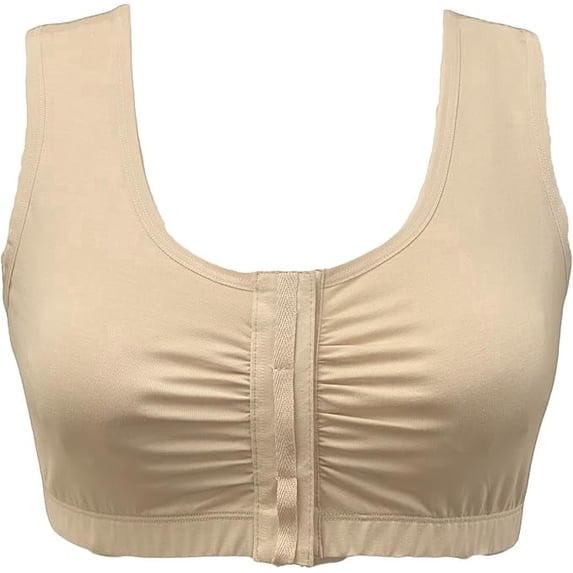 Adaptive Cotton Bra - Easy On Front Closure, Wide Straps, Elastic ...